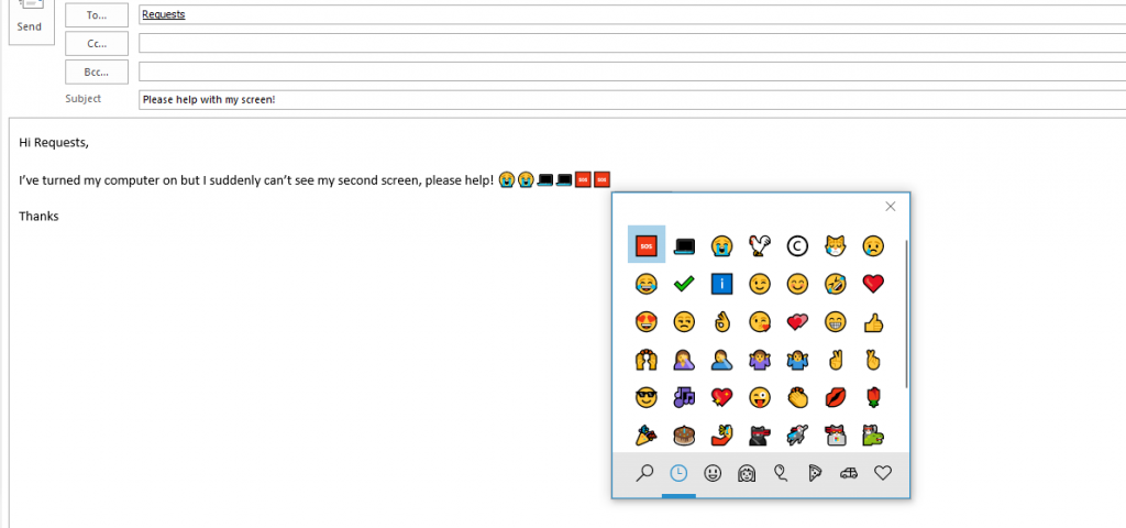 How to quickly use emoji in Windows 10 – Sentrian IT Support Centre